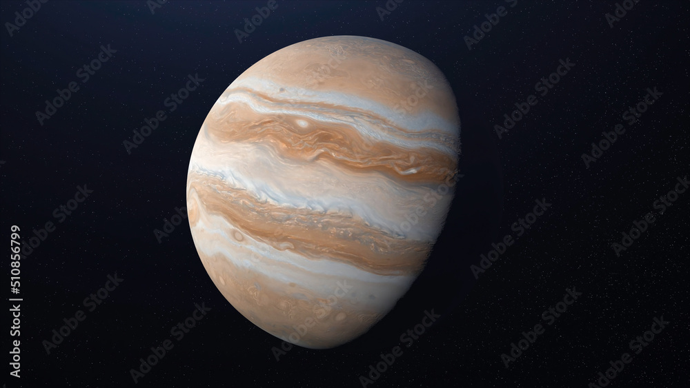 Illustrazione Stock Abstract animation of planet Jupiter with colorful ...