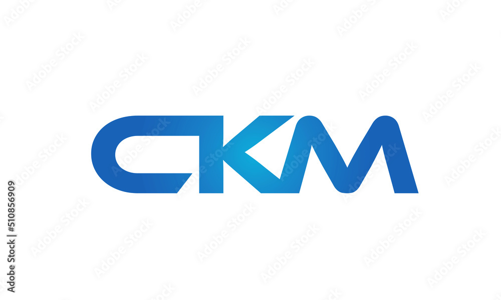 Connected Ckm Letters Logo Design Linked Chain Logo Concept Stock Vector Adobe Stock