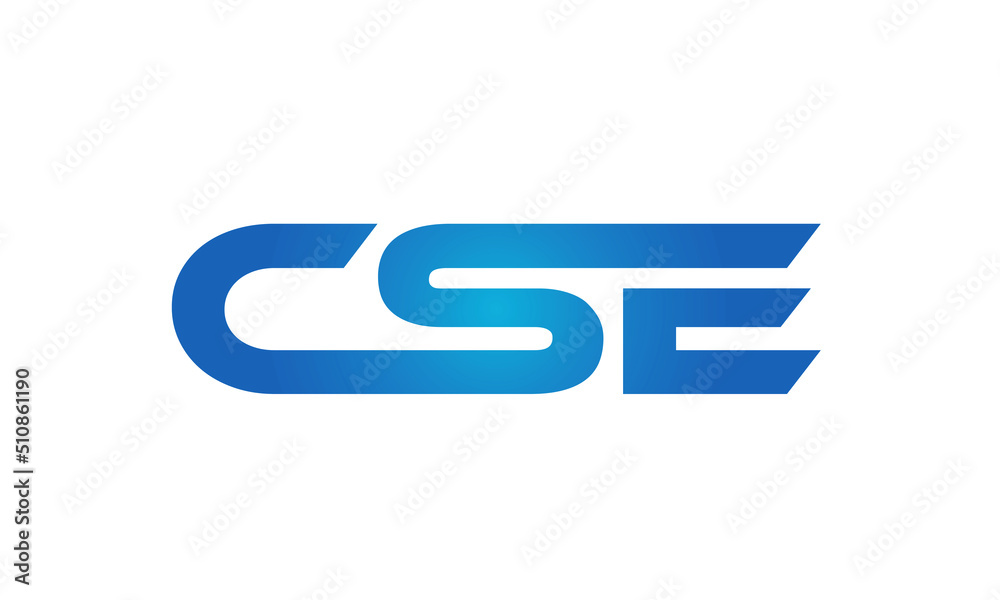 Connected CSE Letters logo Design Linked Chain logo Concept Stock ...