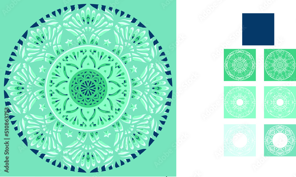 Mandala design. This design consists of several layers. You can change ...