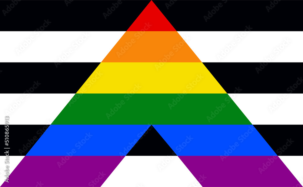 Straight ally flag - one of a community of LGBTQ pride sexual minority ...