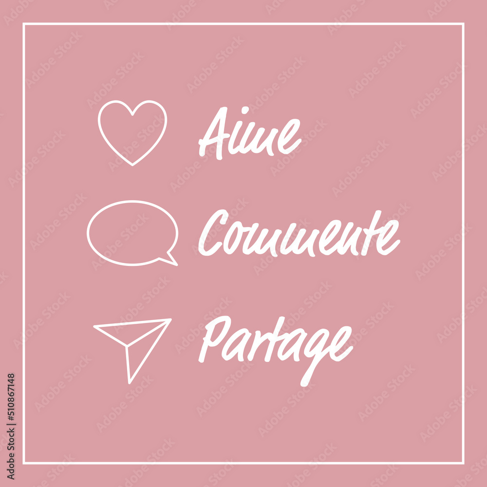 Aime commente et partage - Icones de partage pour reseaux sociaux ...