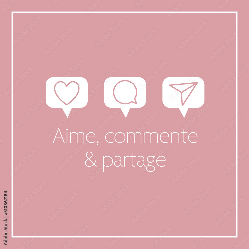 Aime commente et partage - Icones de partage pour reseaux sociaux ...
