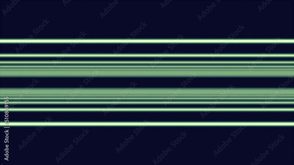 Green lines moving on black background. Cycled animation. Green lines ...