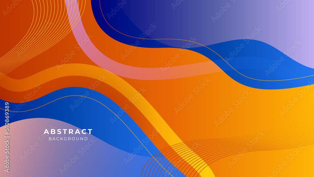 Dark blue orange banner geometric shapes abstract background geometry ...