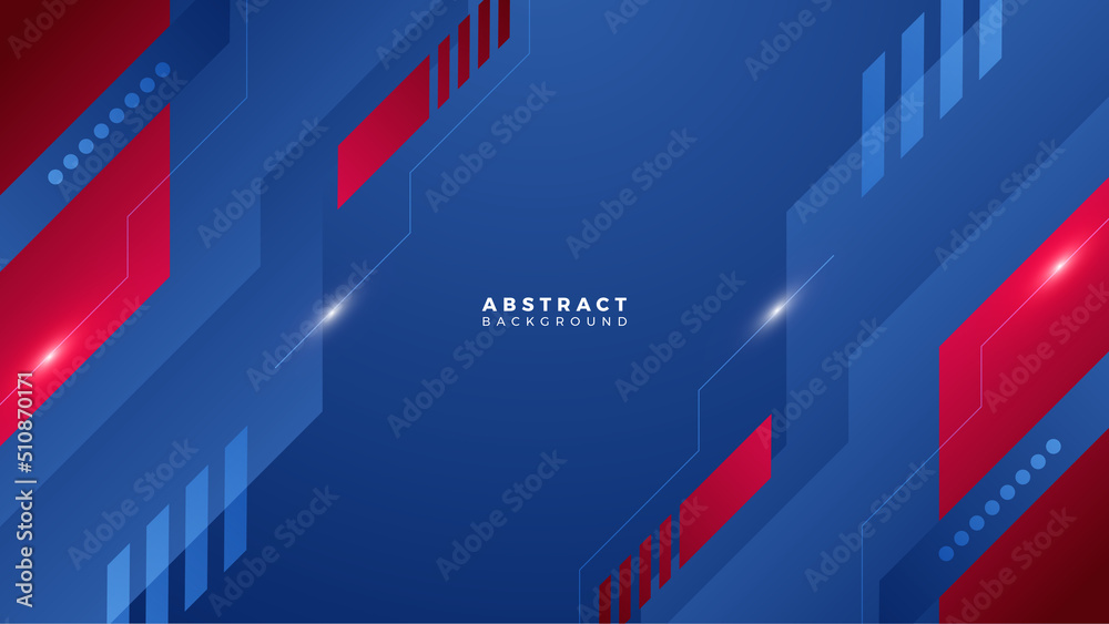 Minimal blue red banner geometric shapes abstract modern background design. Design for poster ...
