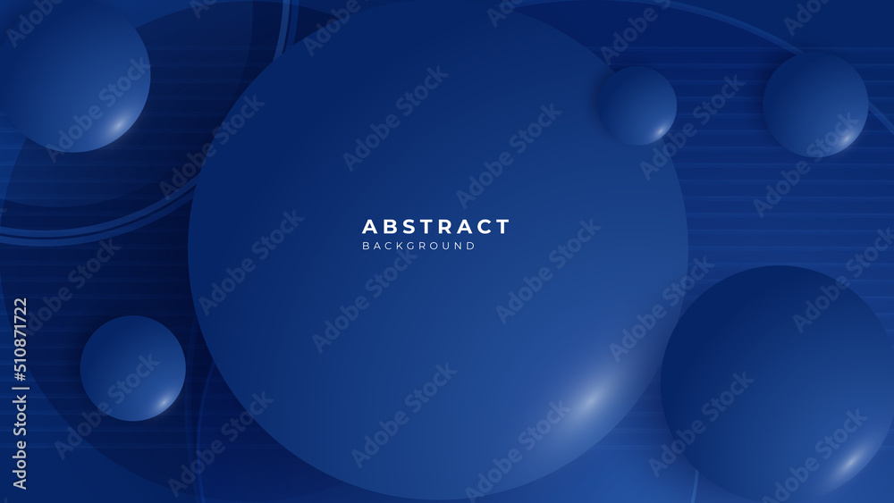 Blue abstract presentation background with circles Stock Vector | Adobe ...