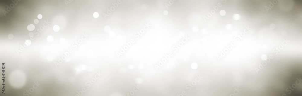 White light bokeh blurred on gray gradient backdrop. soft grey shine ...