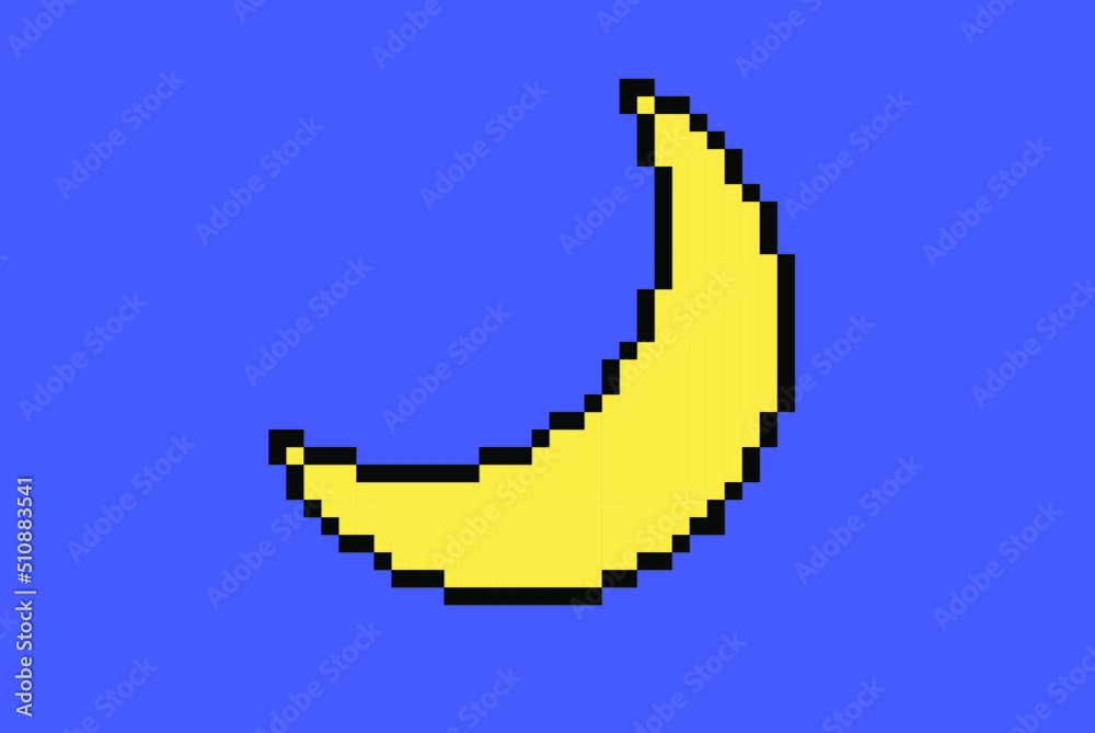 Half Moon pixel style illustration vector, 8-bit concept, colorful ...