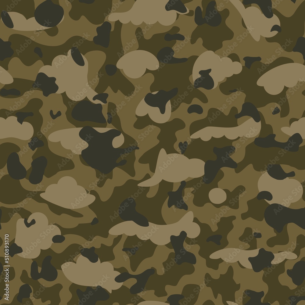Military camouflage sand texture seamless army pattern, background ...