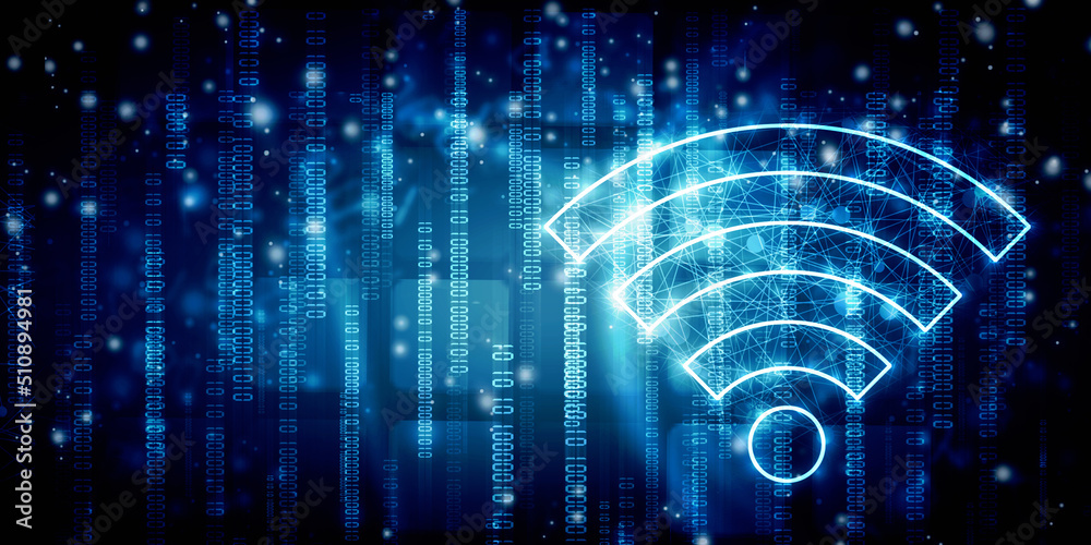 2d illustration WiFi symbol sign Stock Illustration | Adobe Stock
