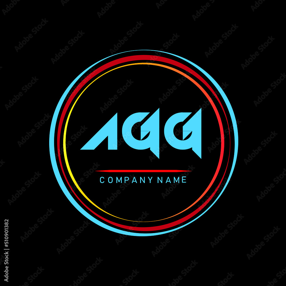 Vecteur Stock AGG,A G G Alphabet Letter Design With Creative Circle ,A ...