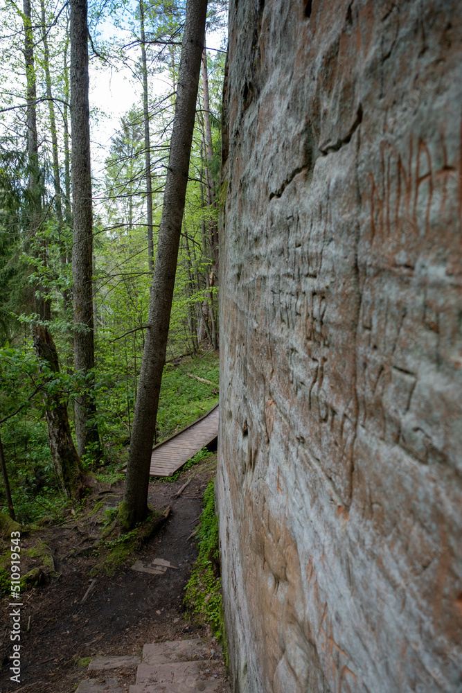 sandstone cliffs is approximately one kilometre long and is located on ...