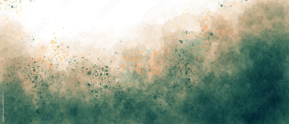 light sea green sky gradient watercolor background with clouds texture ...