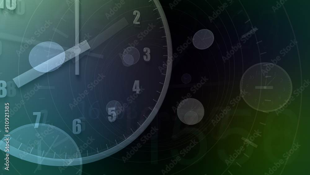 Time flow images with analog clock Background. Stock Illustration ...