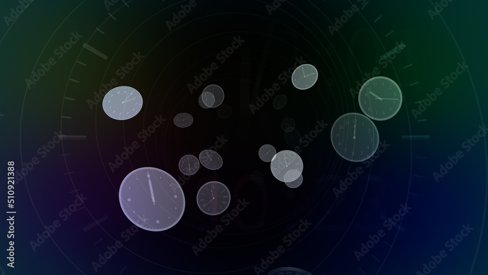 Time flow images with analog clock Background. Stock Illustration ...