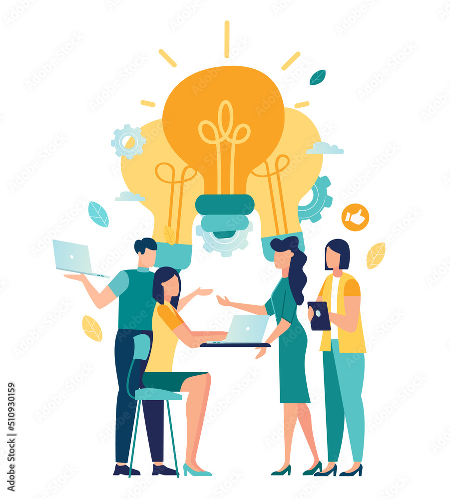 Sharing and search business ideas. collaboration brainstorming and ...