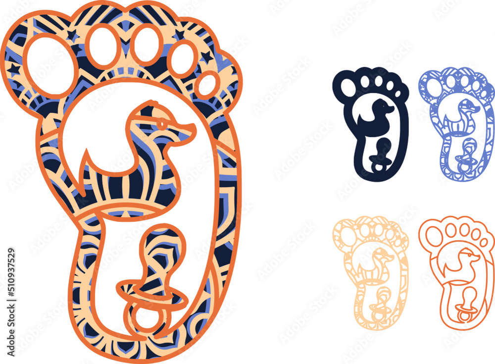 Mandala design. This design consists of several layers. You can change ...