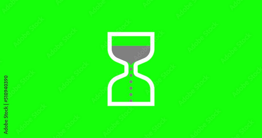 Hourglass Loading Cursor animation loop animation. Hourglass loader. 4K ...