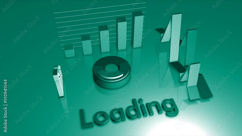 Moving 3d animation with loading model. Motion. Futuristic 3d model of ...