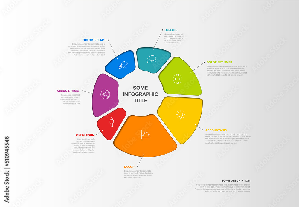 Seven Blocks Multipurpose Infographic Layout Stock Template | Adobe Stock