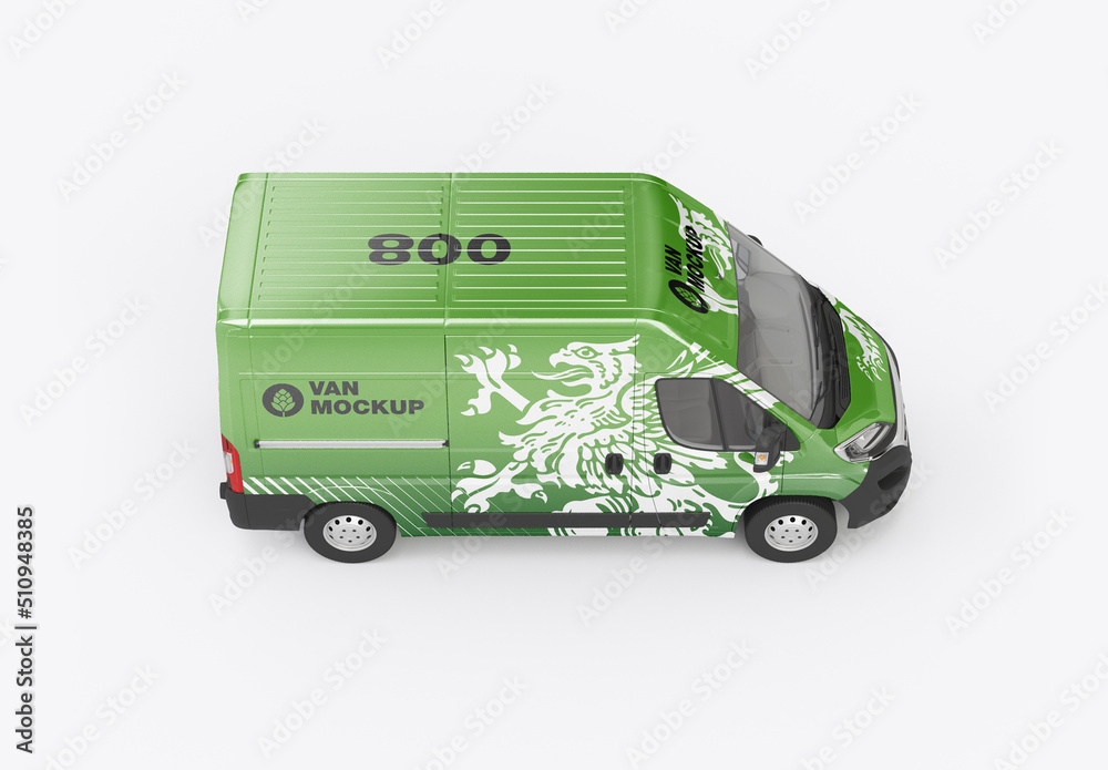 Commercial Panel Van Mockup Stock Template | Adobe Stock