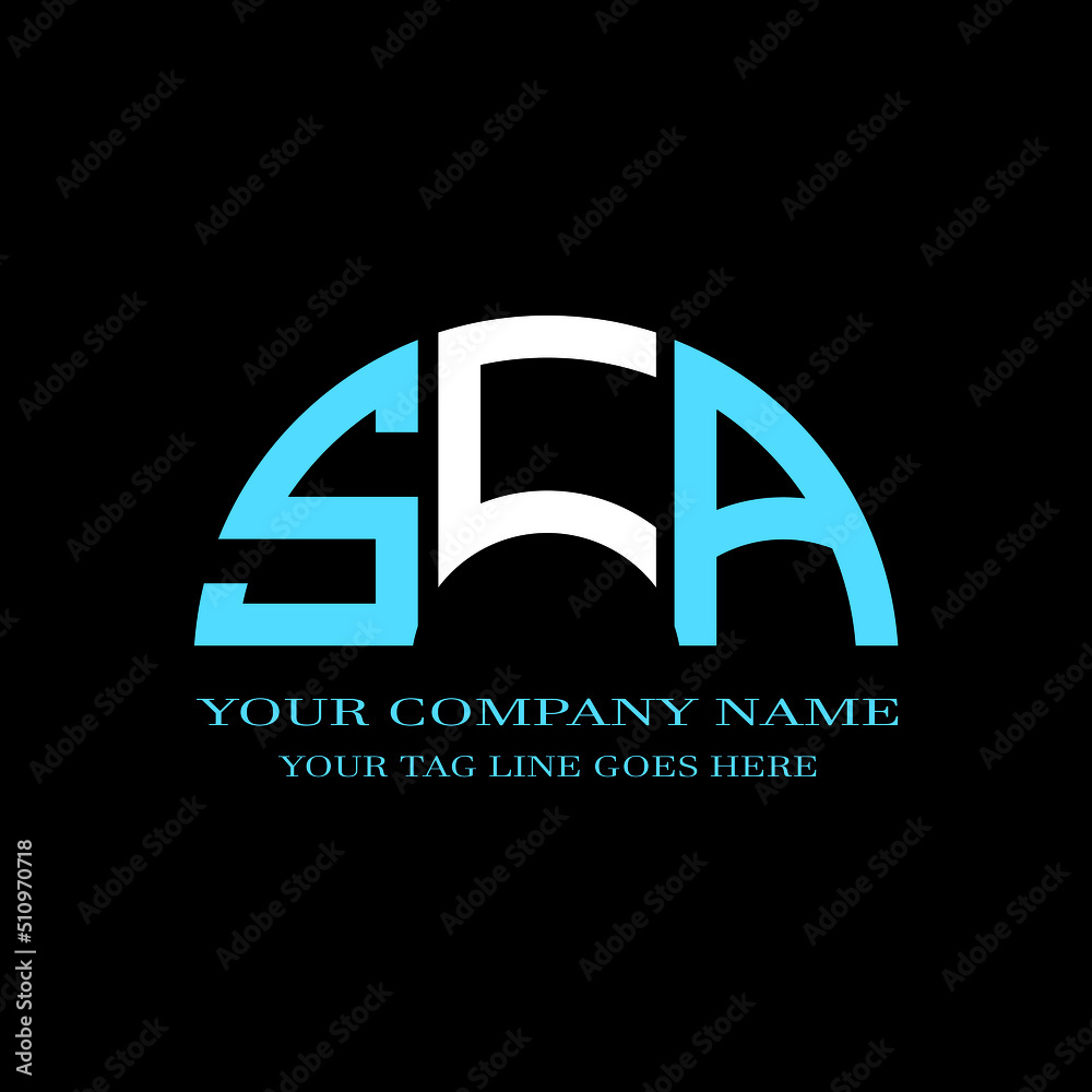 SCA letter logo creative design with vector graphic Stock Vector ...