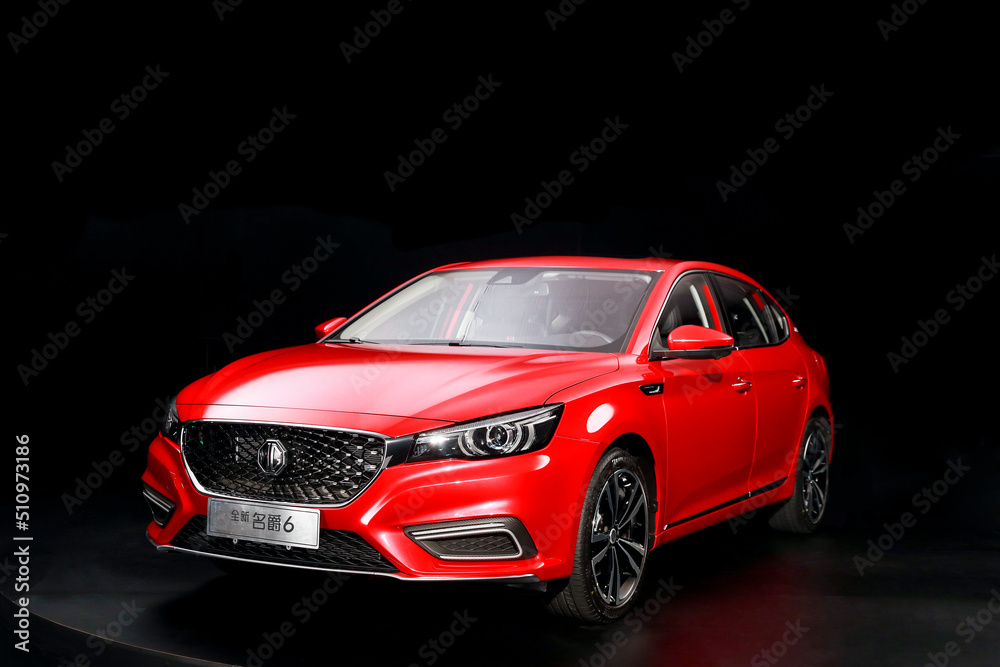 SHANGHAI, CHINA, ASIA - OCTOBER 11, 2017: MG Motor showcases its new ...