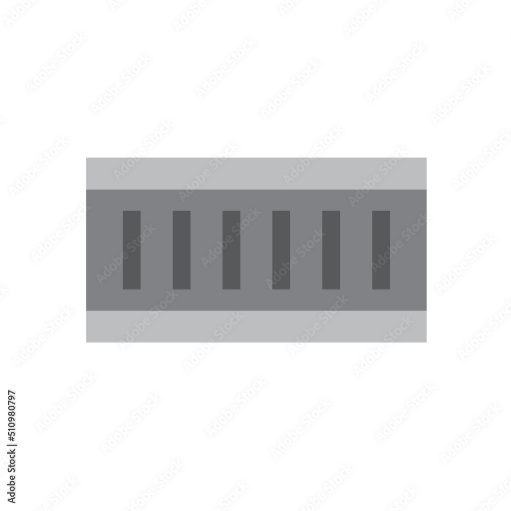 Grating or gutter guard vector icon for rainwater, stormwater drainage ...