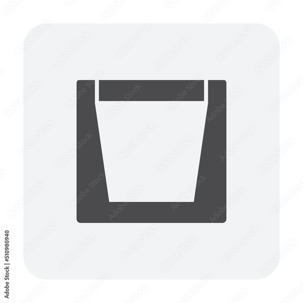 Drain gutter and cover vector icon. May called trench, ditch, street or ...