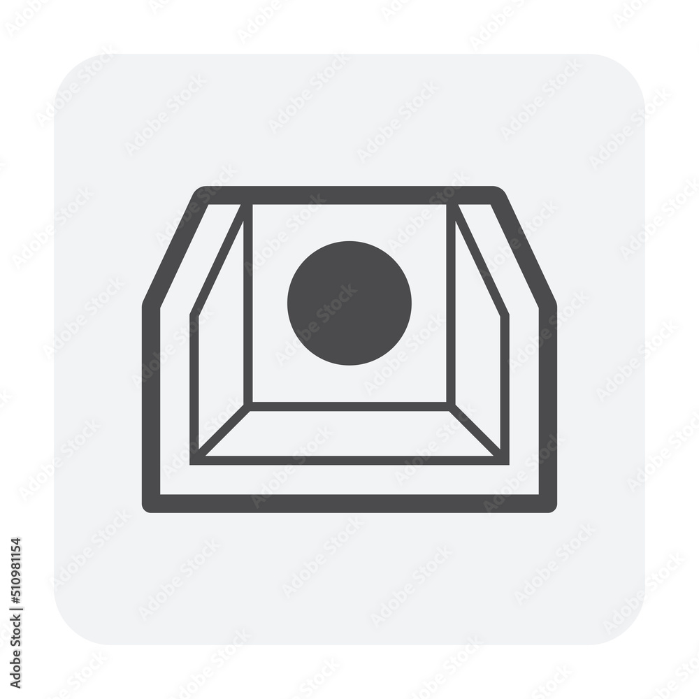 Culvert or precast concrete pipe, structure vector icon. Include ...