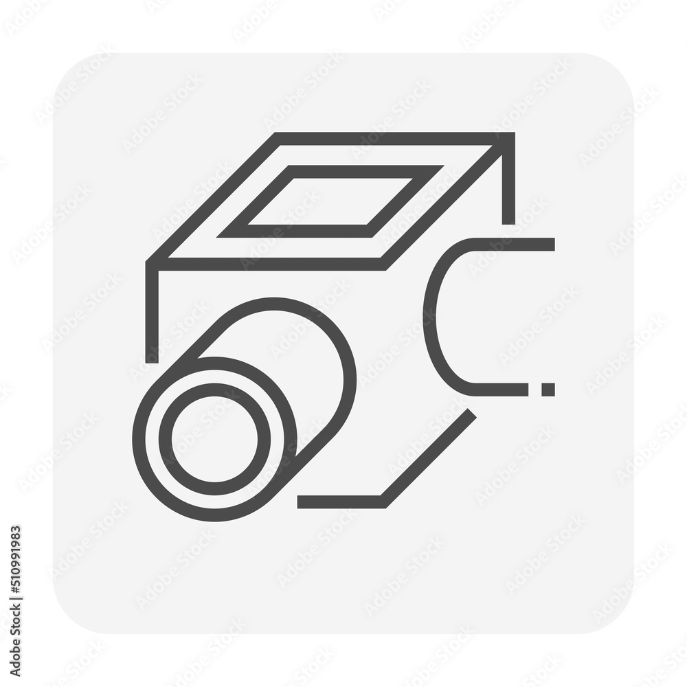 Precast concrete manhole product, sewer pipe vector icon for access ...