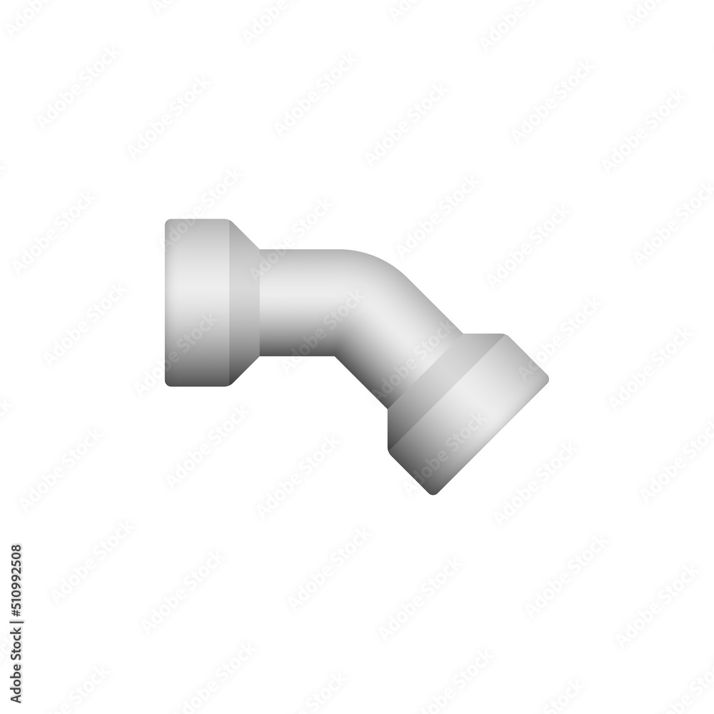 PVC plastic pipe fitting vector illustration design isolated on white ...