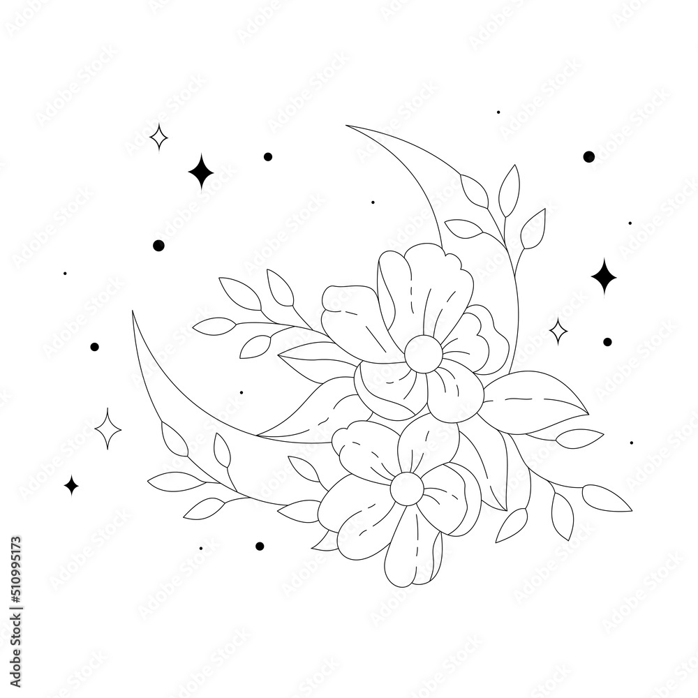 Flower Clip Art Outline In Color