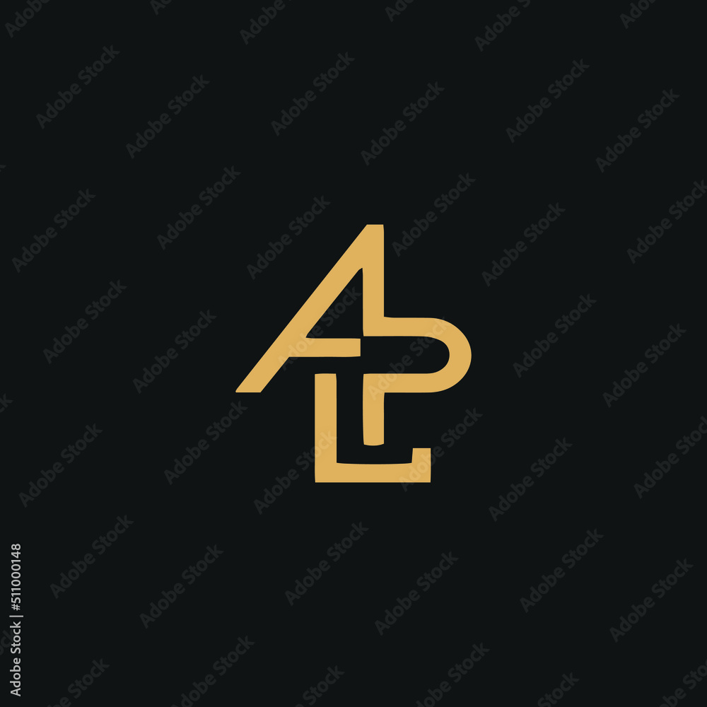 APL logo design. Initial APL letter logo vector. Swoosh letter APL logo ...