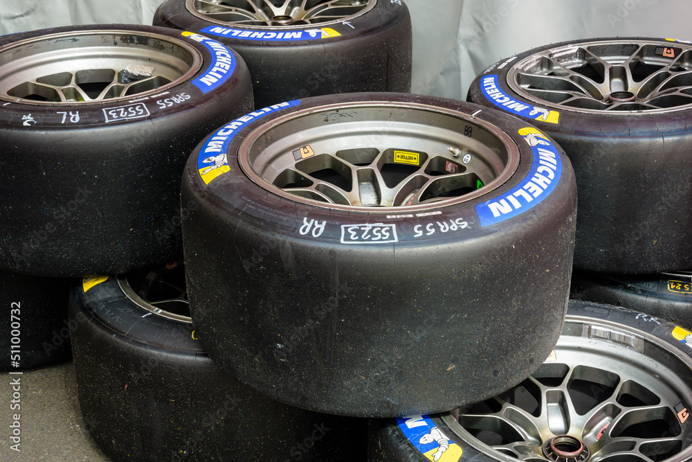 Foto de Le Mans, France - June 9, 2022: Used Michelin Pilot Sport GT ...