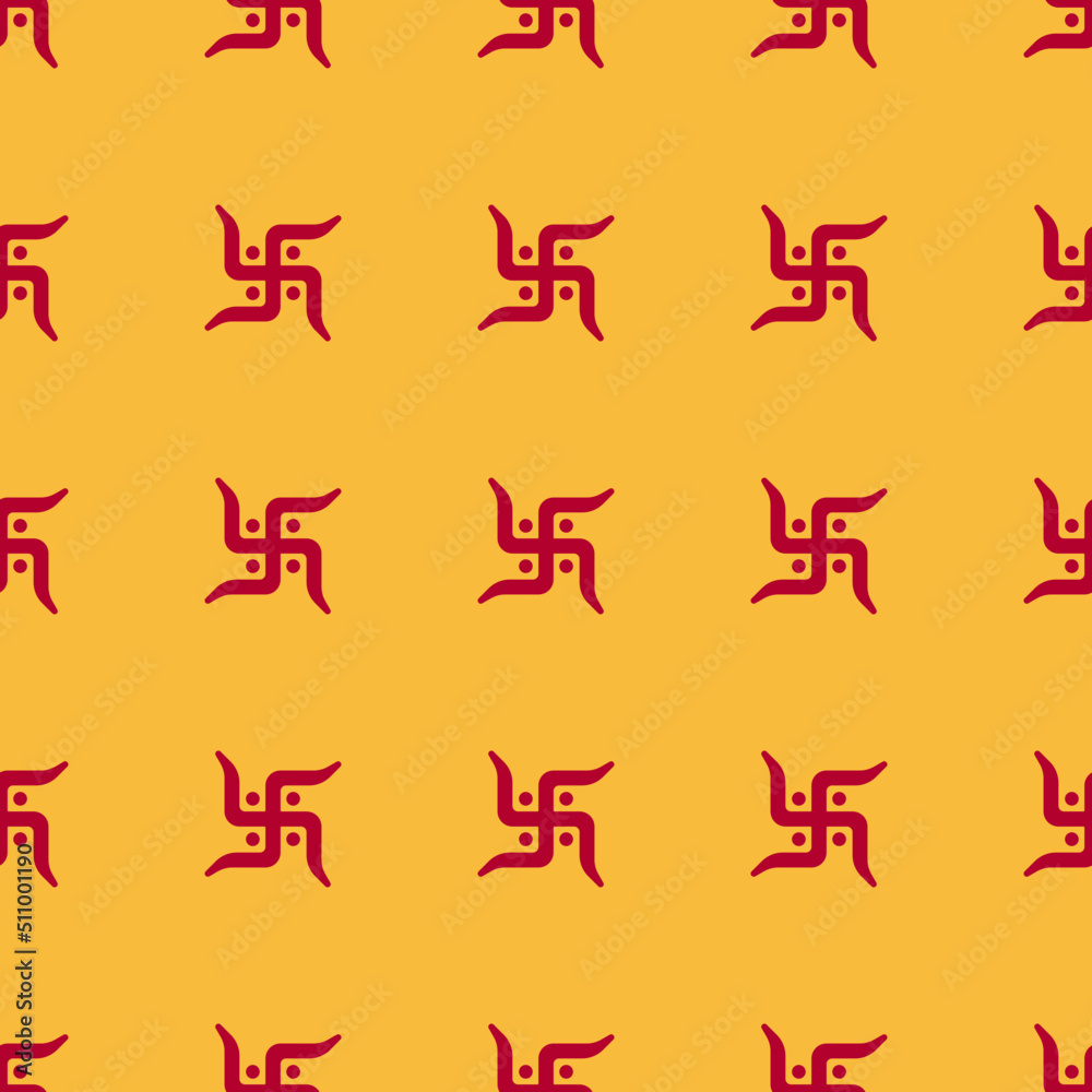The Swastika symbol, Swastik, sacred symbol of Hindus, seamless pattern ...