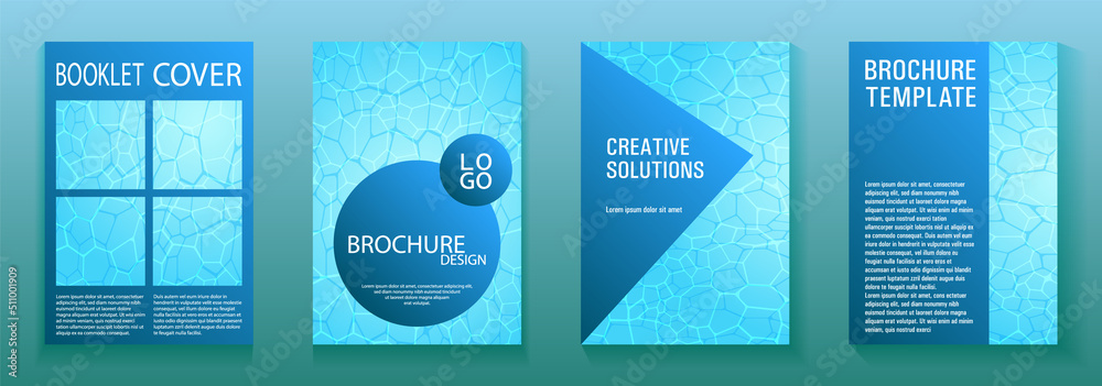 World Oceans Day brochure cover templates vector set. Stock Vector ...