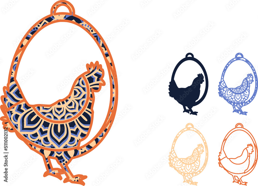 Mandala design. This design consists of several layers. You can change ...