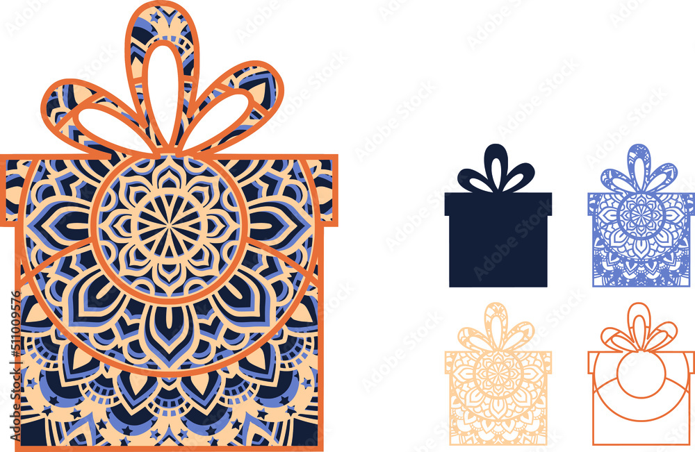 Mandala design. This design consists of several layers. You can change ...