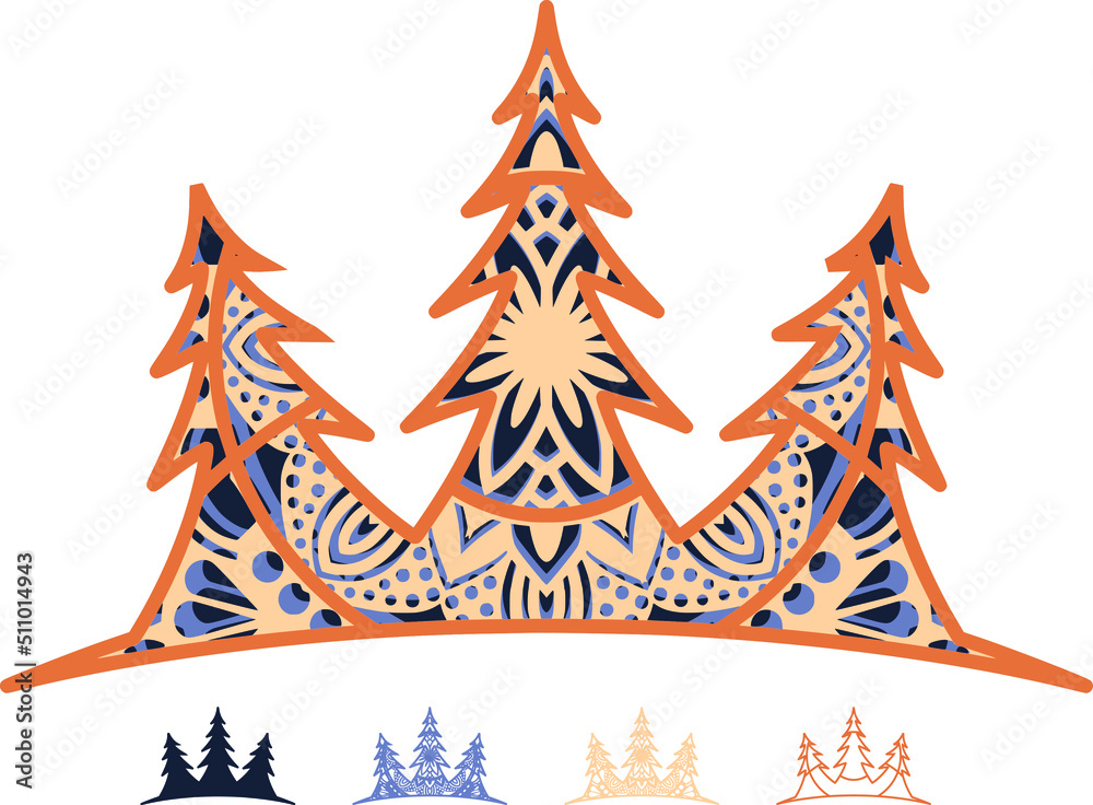 Mandala design. This design consists of several layers. You can change ...