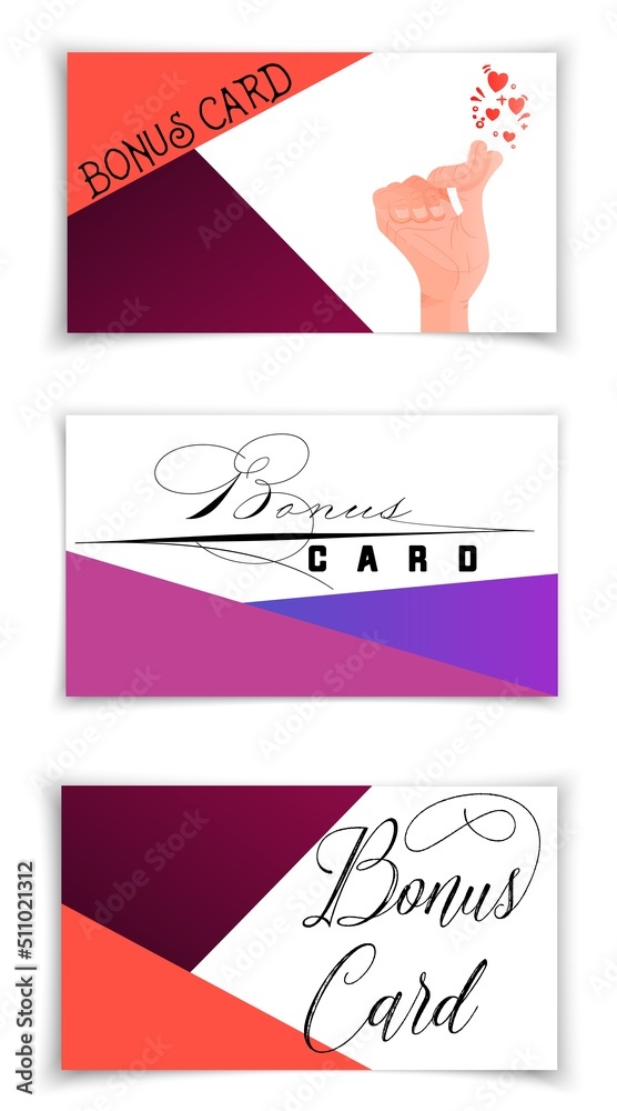 Bonus card template in sketch style, hand drawn design. Stock Vector ...