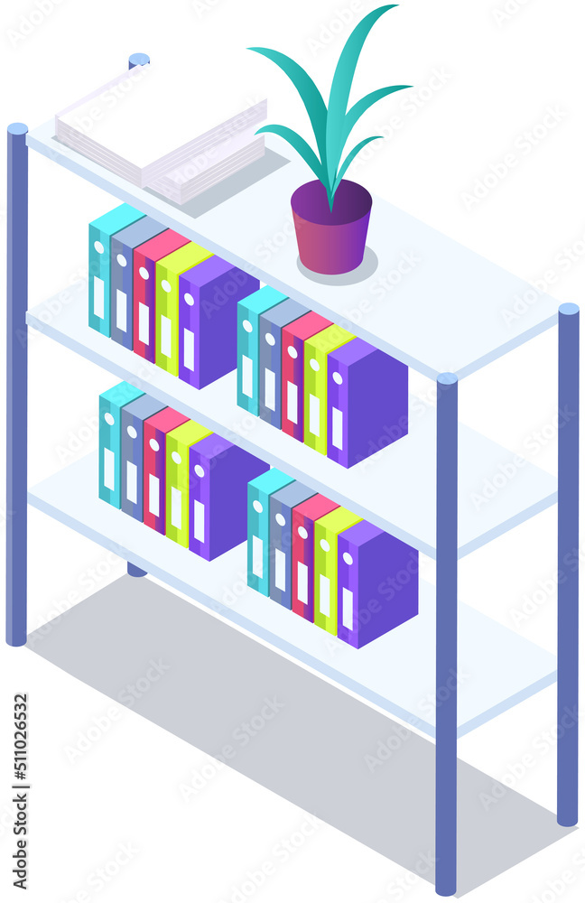 Office paperwork, document and file folders. Vector filing cabinet ...