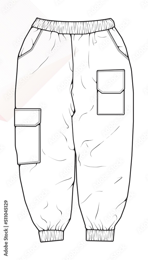 Men Pants Outline