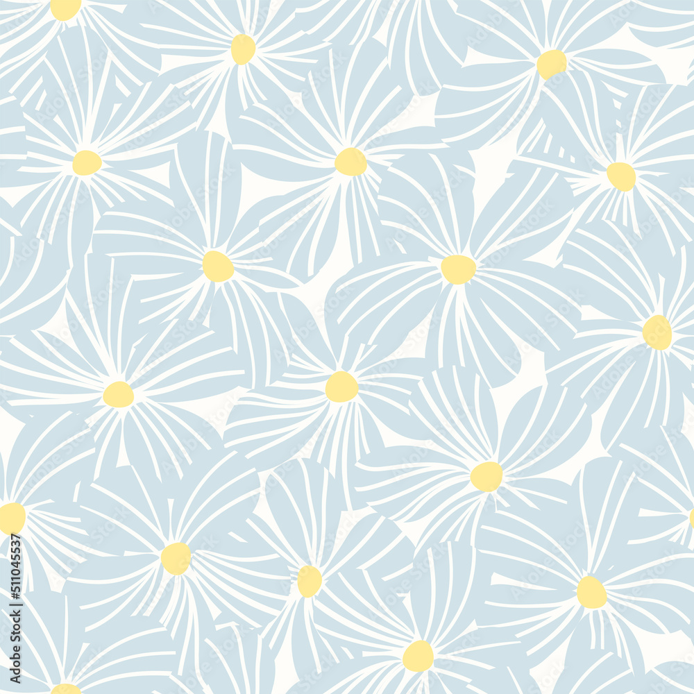 Simple floral background. Minimalist botanical seamless pattern ...