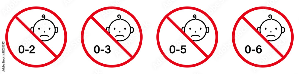 Forbidden Child Under Age Pictogram. Danger Kid Game Stop Symbol. Toy ...