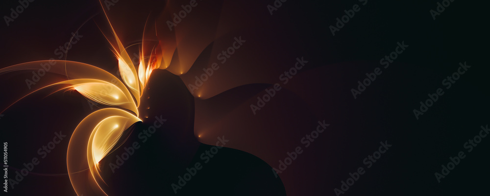 Glowing fire leaf effect background Stock Illustration | Adobe Stock