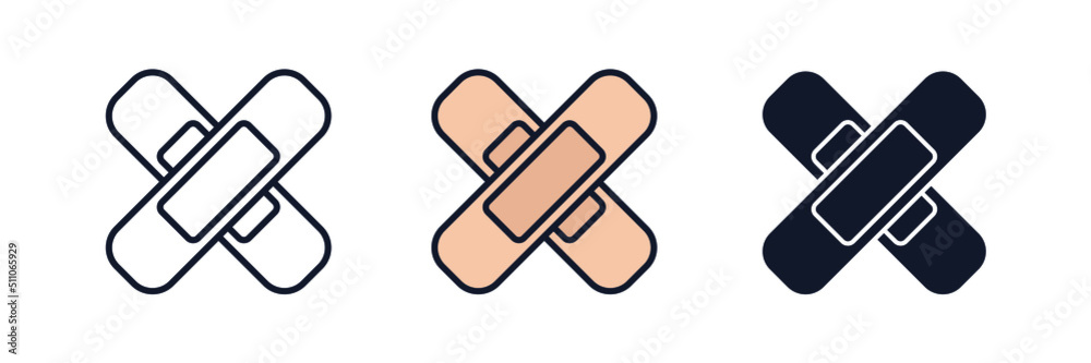 plaster icon symbol template for graphic and web design collection logo ...