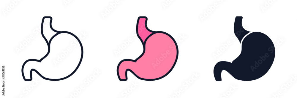 stomach icon symbol template for graphic and web design collection logo ...