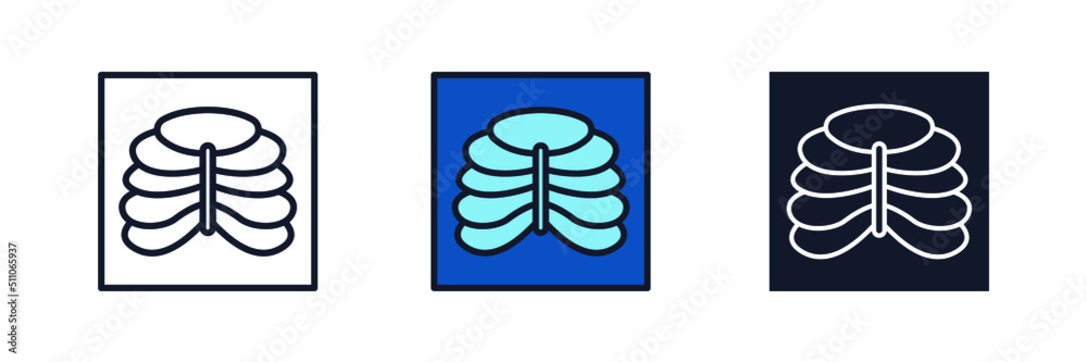 X-ray icon symbol template for graphic and web design collection logo ...